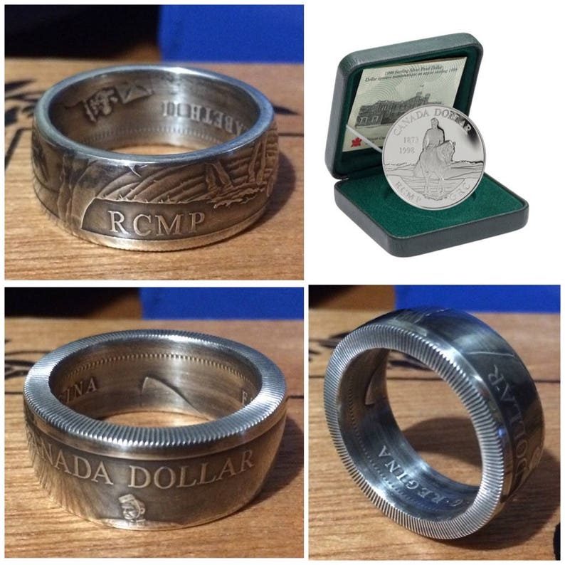 RCMP Silver Dollar Coin Ring - Etsy Canada