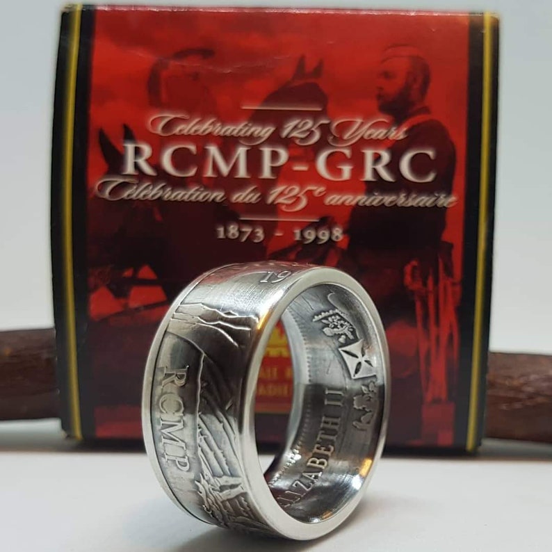 RCMP Silver Dollar Coin Ring - Etsy Canada
