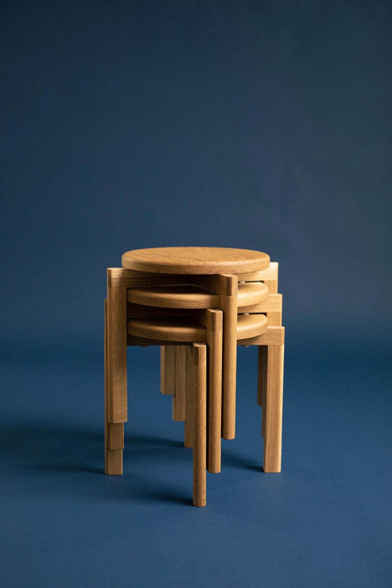 Hardwood Stacking Stools - Etsy