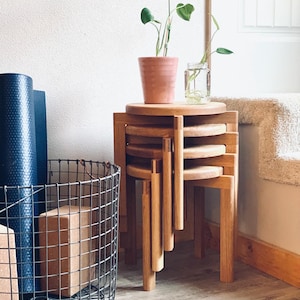 Hardwood Stacking Stools - Etsy