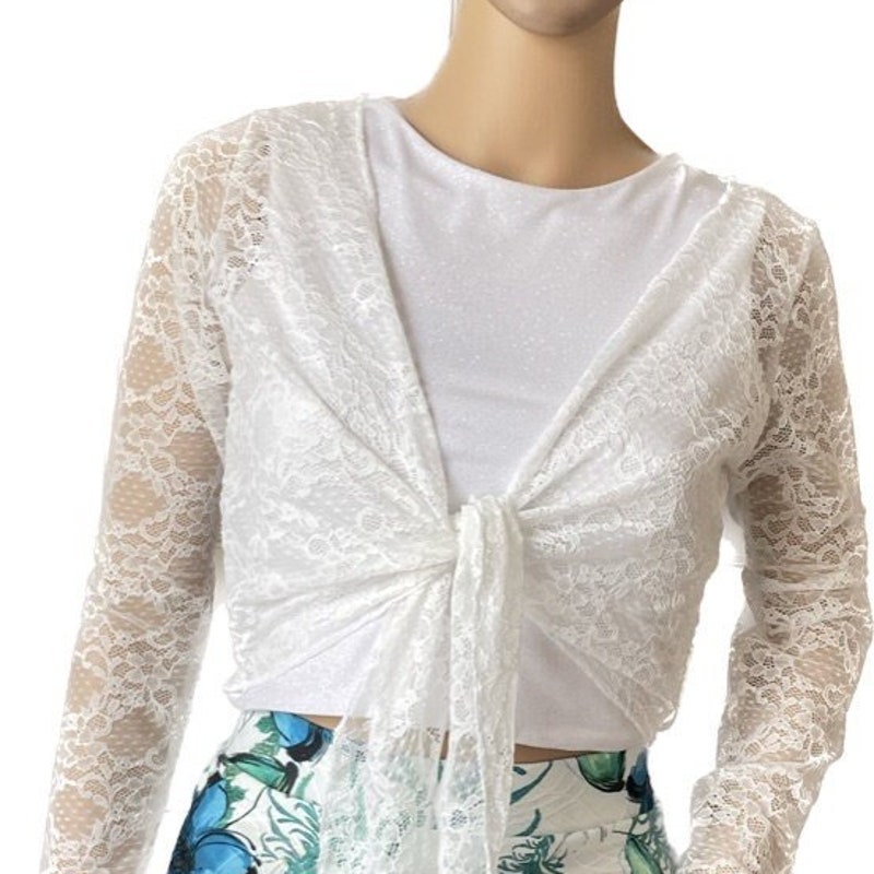 White Lace Bolero - Etsy
