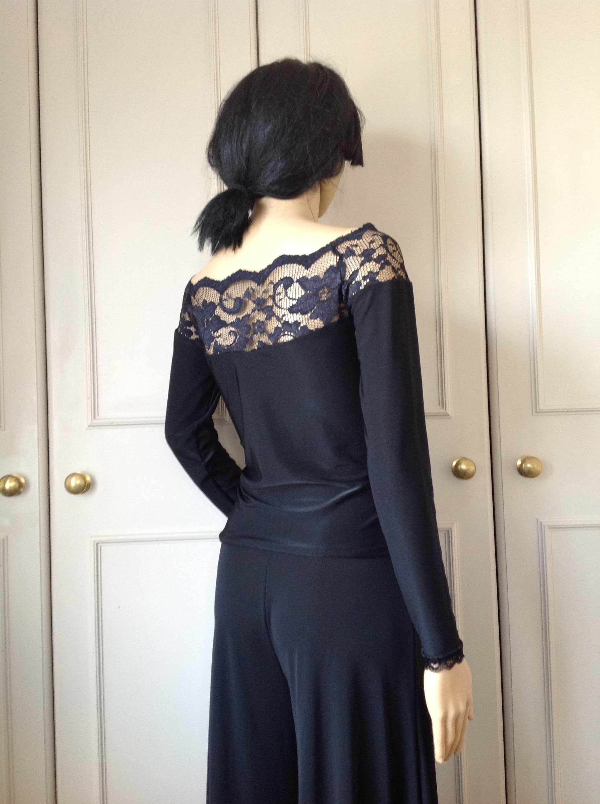 Lace Neck Top in Three Colours and Several Sizes - Etsy