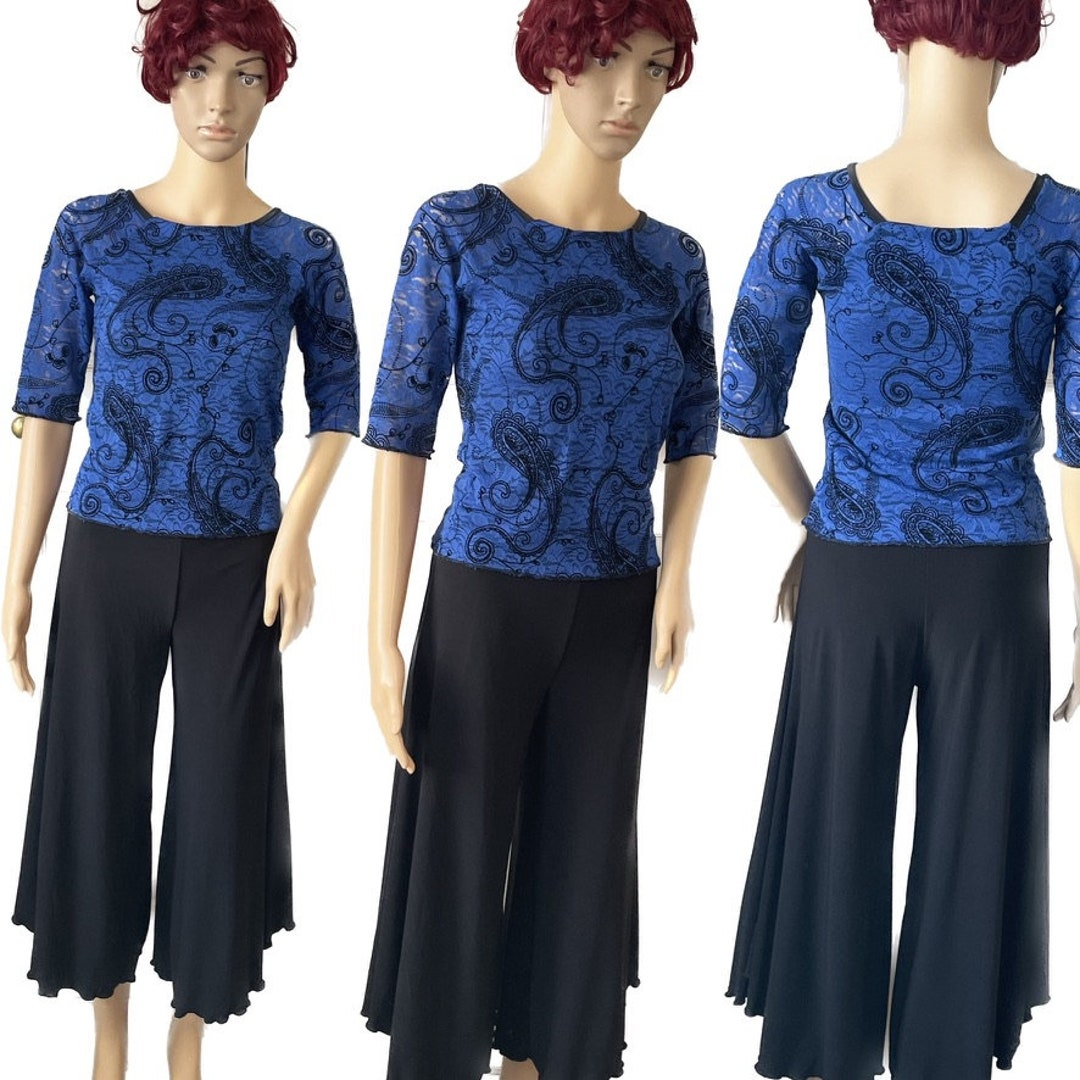 Blue and Black Top in Three Sizes - Etsy