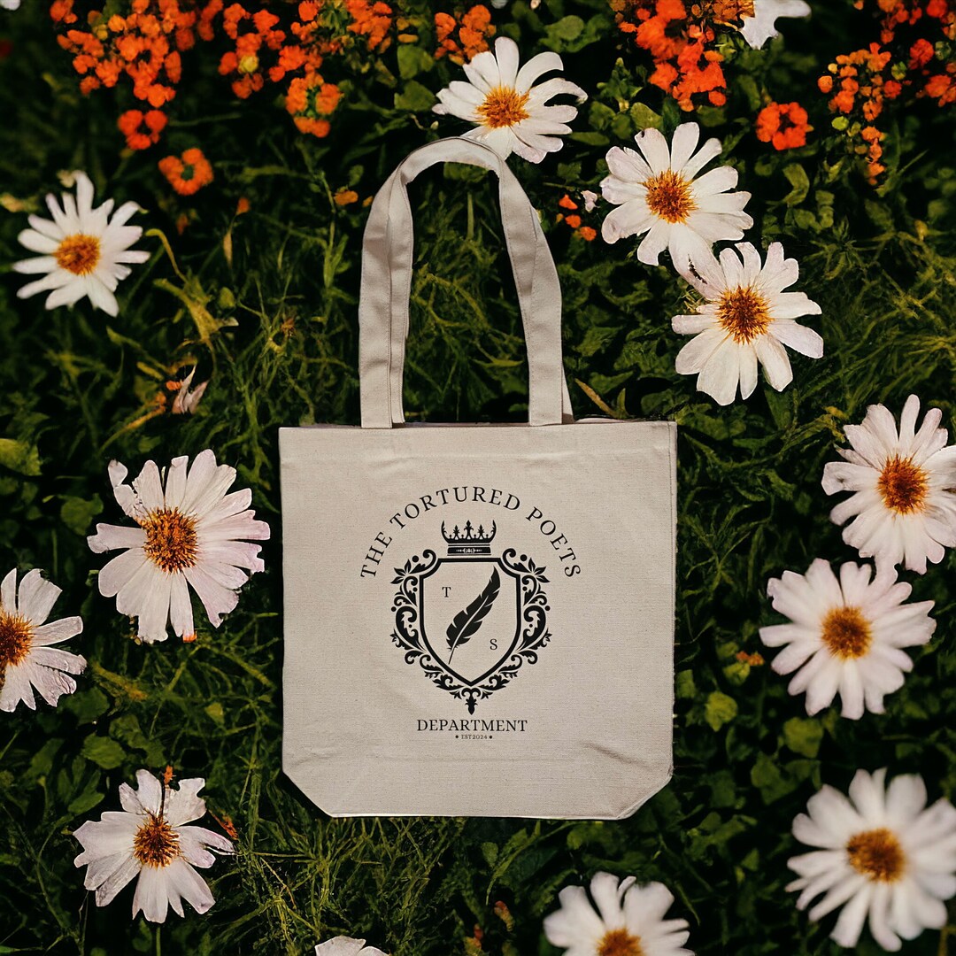 The Tortured Poets Society Feather Canvas Tote Bag - Etsy