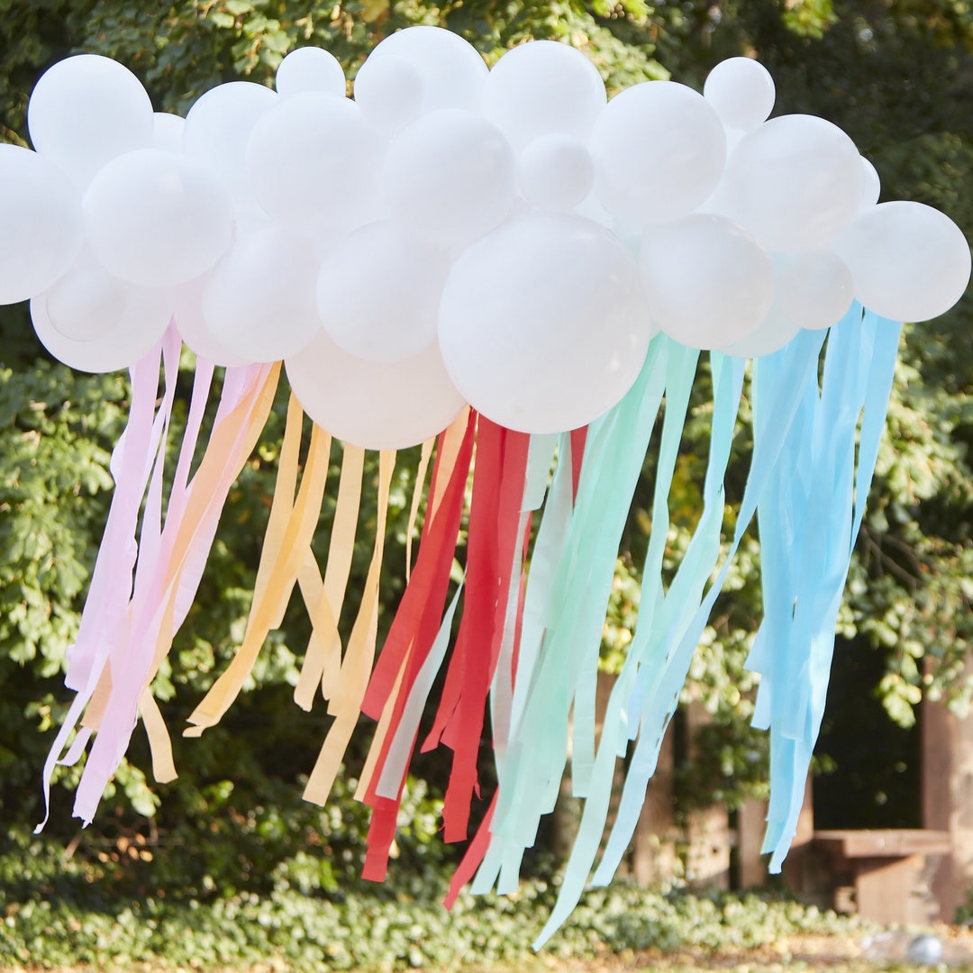 Rainbow Cloud Party Backdrop Balloon Decorations Birthday - Etsy