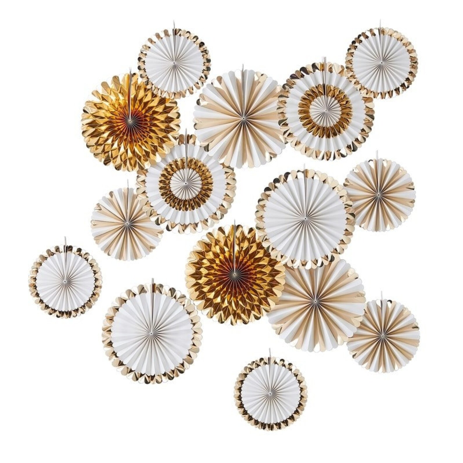 15 Gold Paper Fans Gold Wedding Decor Rustic Wedding - Etsy UK