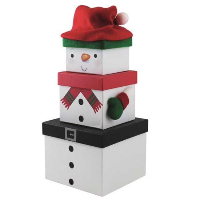 Snowman Christmas Gift Box Set Christmas Gift Boxes | Etsy