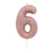 Number 0 Rose Gold Glitter Candle Rose Gold Birthday Candles - Etsy UK