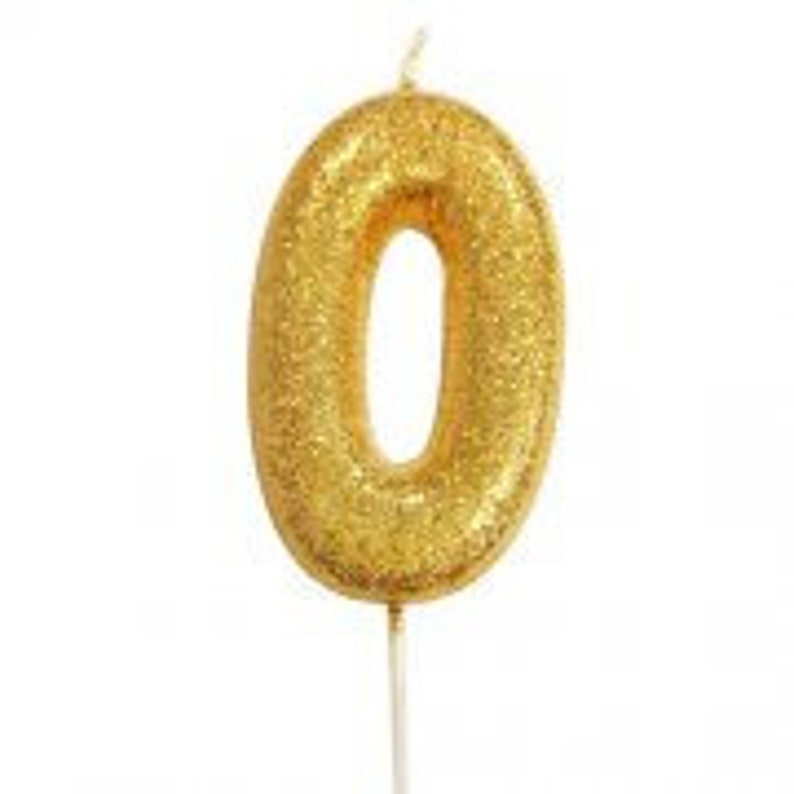 Number 3 Gold Glitter Candle 3rd Birthday Gold Candle - Etsy