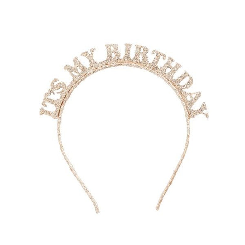 Gold Birthday Headband Gold Its My Birthday Metal Etsy