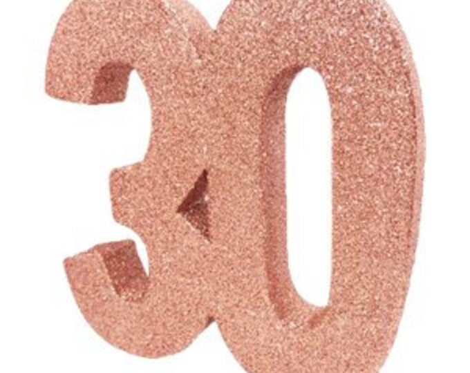 Rose Gold Glitter 30th Birthday Party Table Decoration, Rose Gold 30 ...