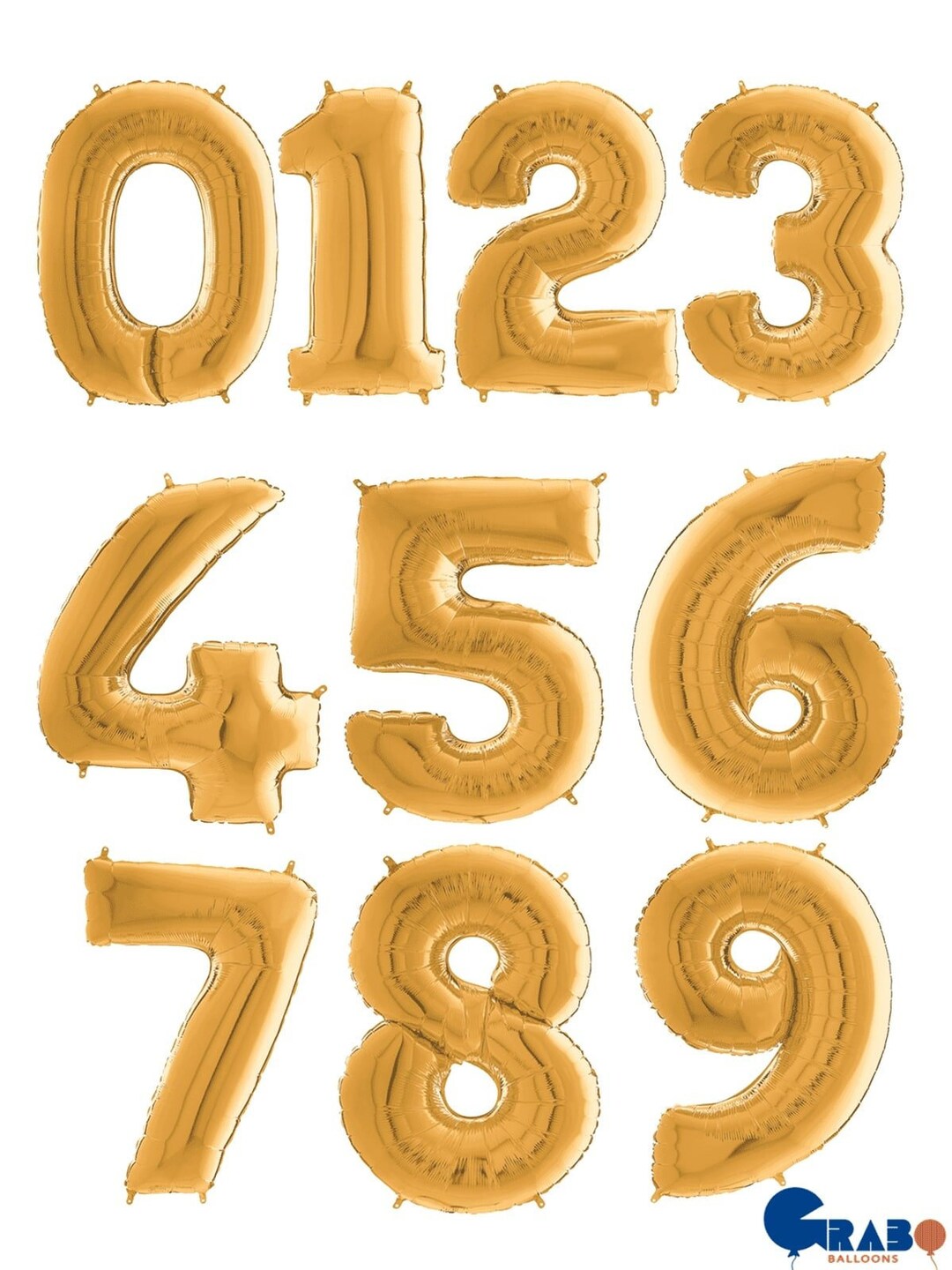 26 Gold Number Balloons, Birthday Party Balloons, Party Decorations ...