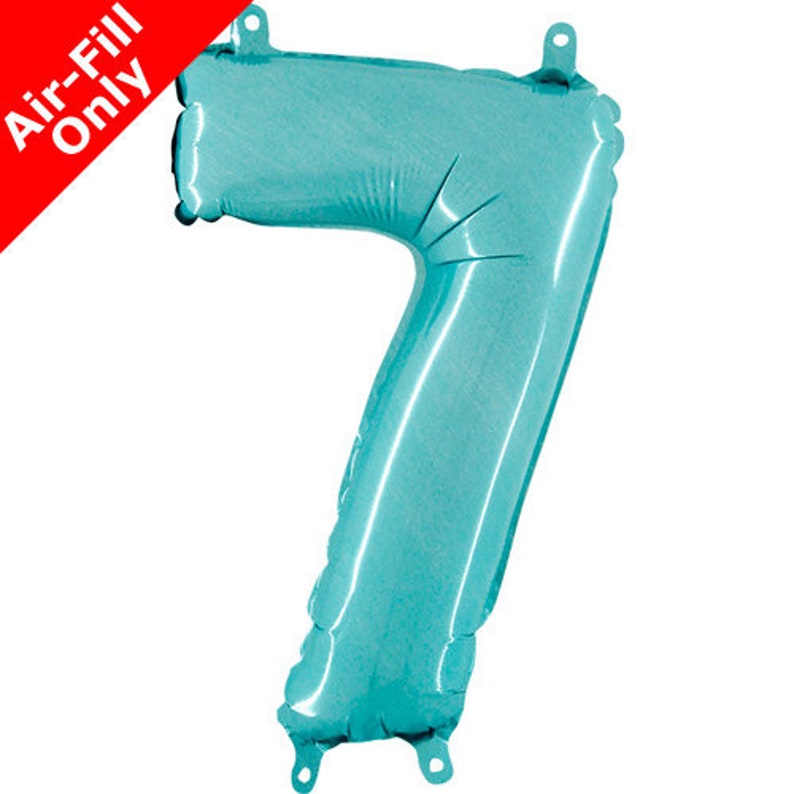 14 Pastel Blue Number Balloons Air Fill Balloons | Etsy