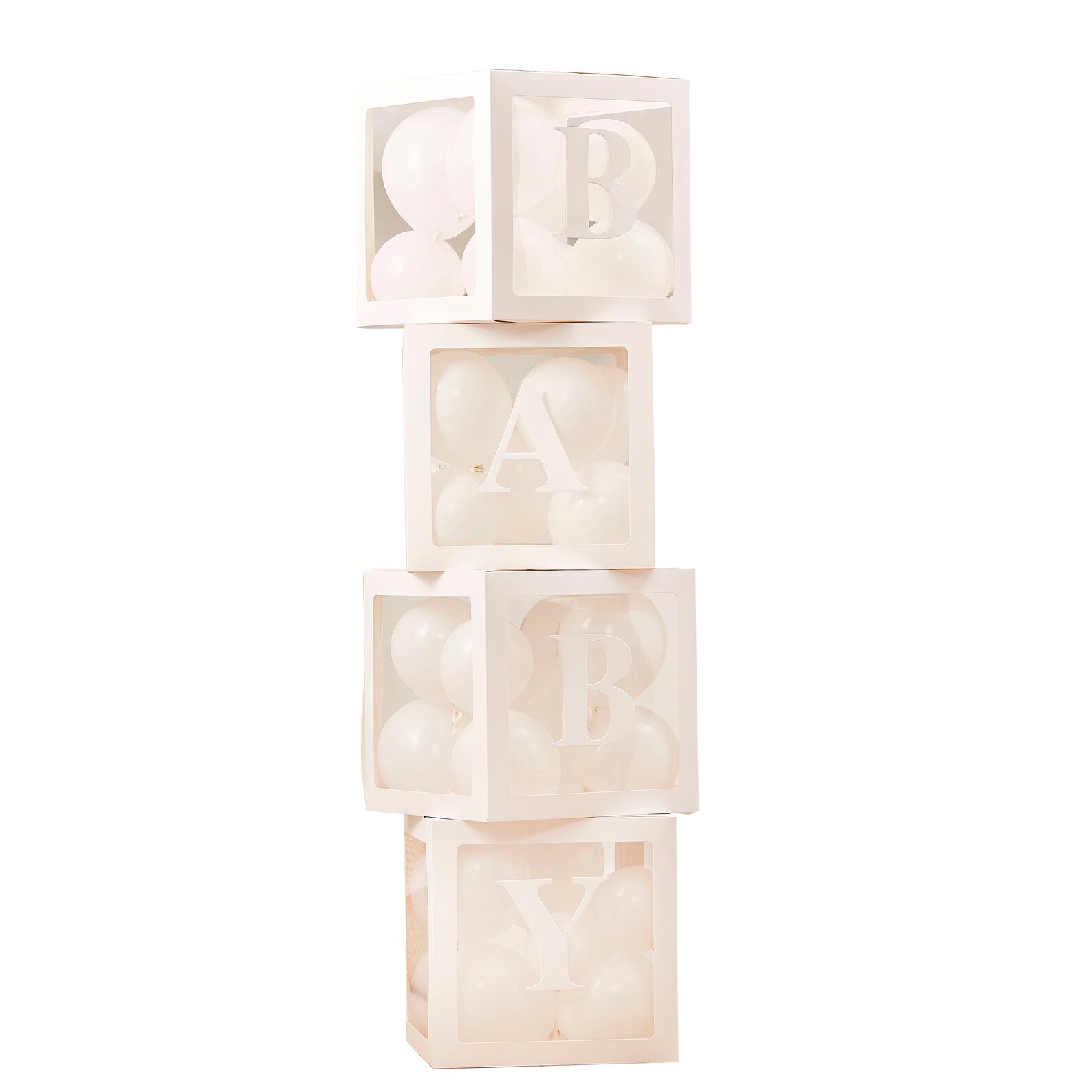 White Baby Shower Blocks Neutral Baby Shower Decorations - Etsy UK