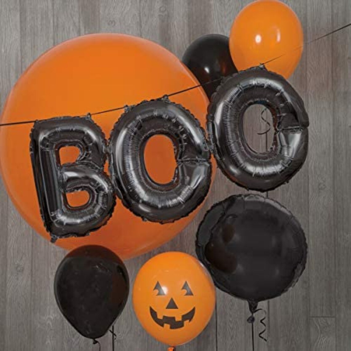 Black Halloween Boo Balloon Bunting boo Halloween - Etsy