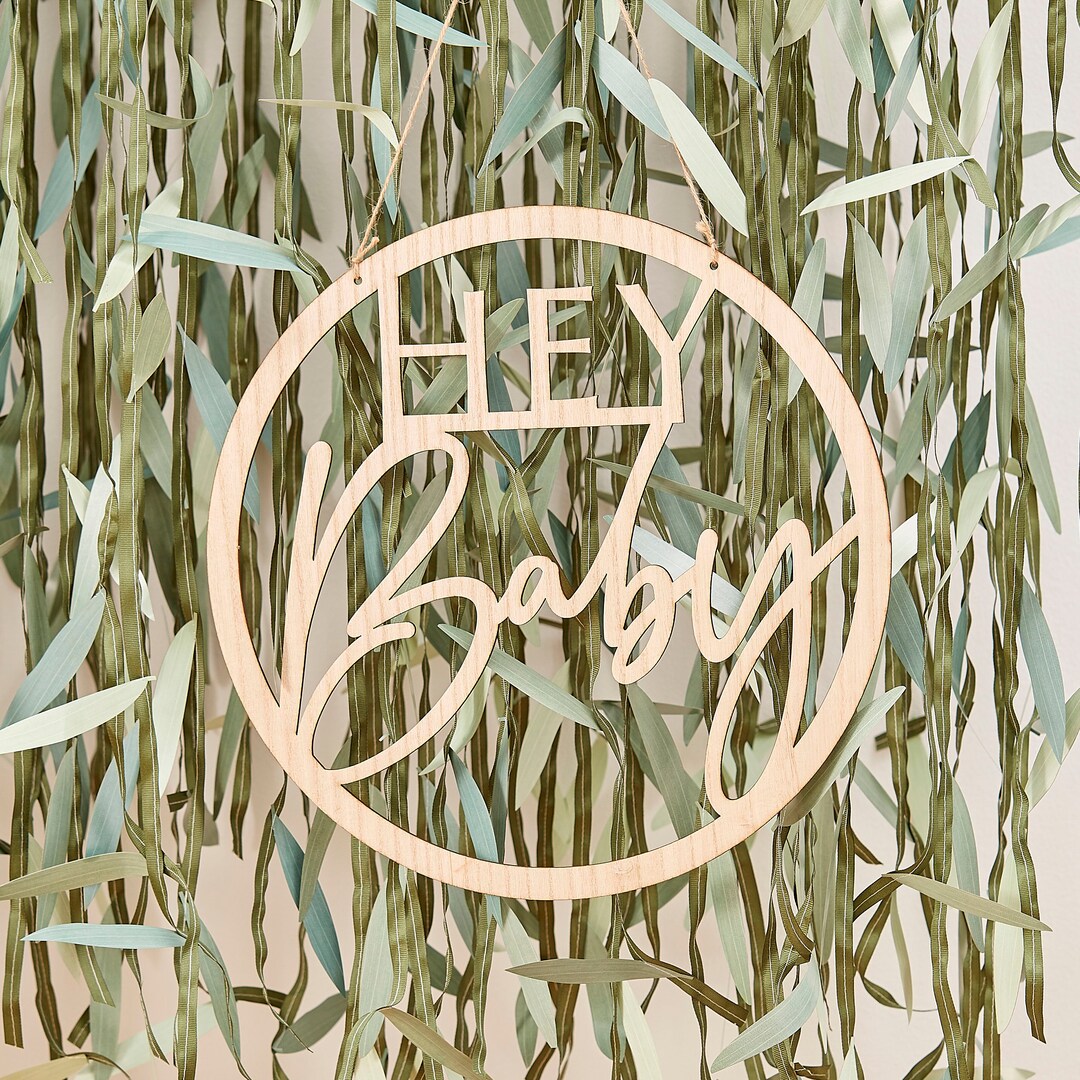 Wooden Hey Baby Shower Sign Neutral Baby Shower Decorations - Etsy