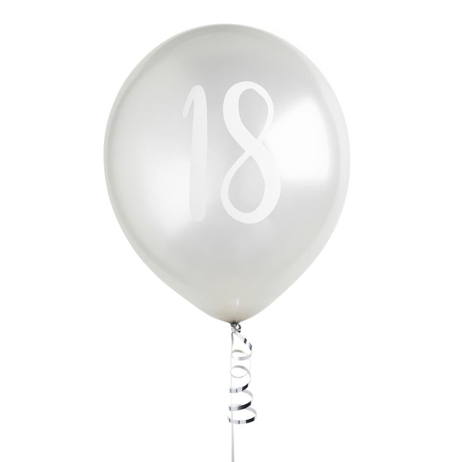5 Silver 18th Birthday Balloons Eighteenth Birthday Balloons | Etsy UK