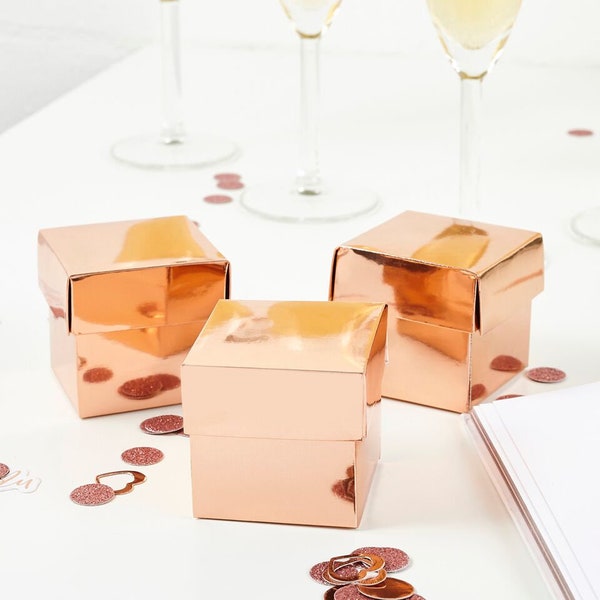 Gold Favor Box - Etsy