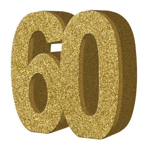 Gold Glitter 60th Birthday Party Table Decoration Gold 60 - Etsy