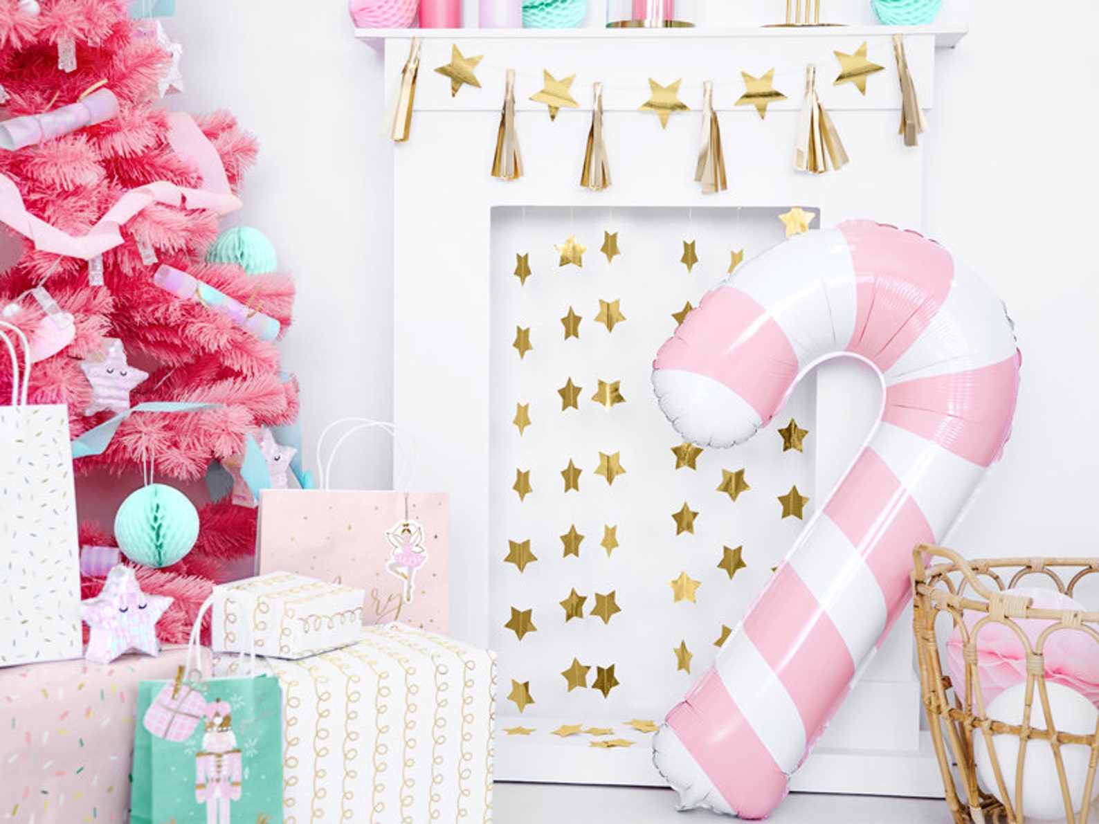 Pink Candy Cane Balloon Christmas Candy Cane Decorations - Etsy UK