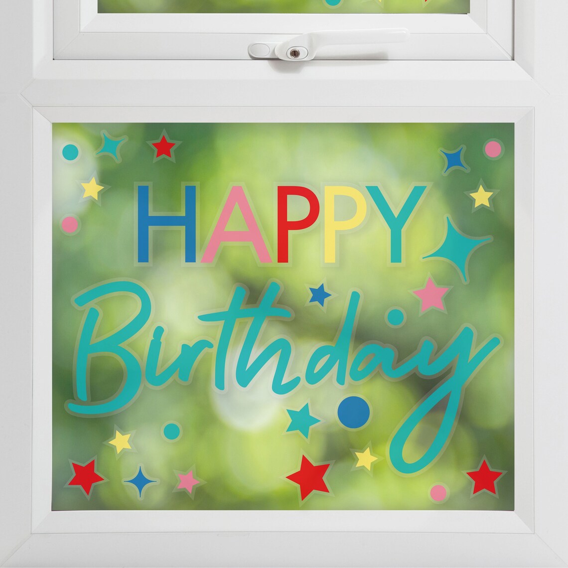 Happy Birthday Rainbow Window Stickers Party Decorations - Etsy