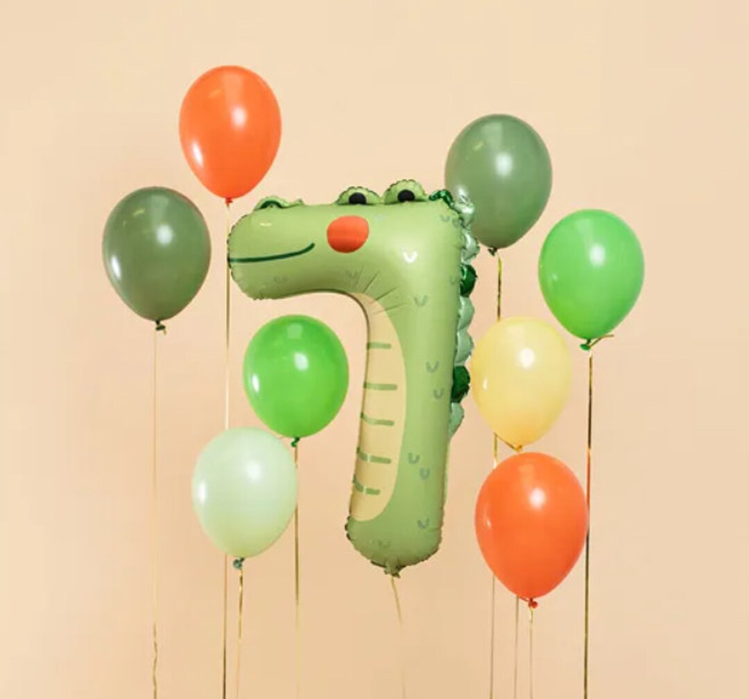 29 Crocodile Number 7 Balloon Animal Birthday Party - Etsy