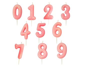 Pastel Pink Birthday Cake Candles X 12 Baby Pink Candles - Etsy UK