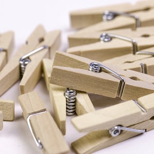 20 Mini Wooden Pegs, Rustic Wedding Hanging Pegs, Peg Bunting, Photo ...