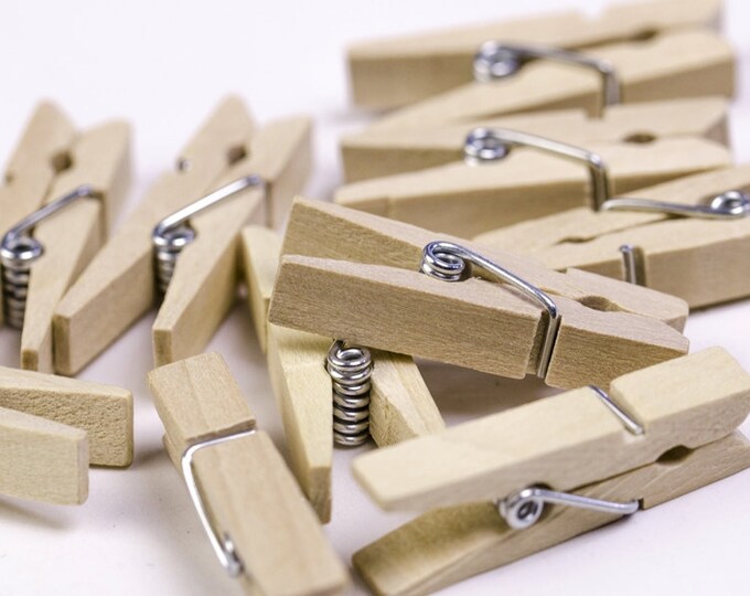 20 Mini Wooden Pegs Rustic Wedding Hanging Pegs Peg Bunting | Etsy UK
