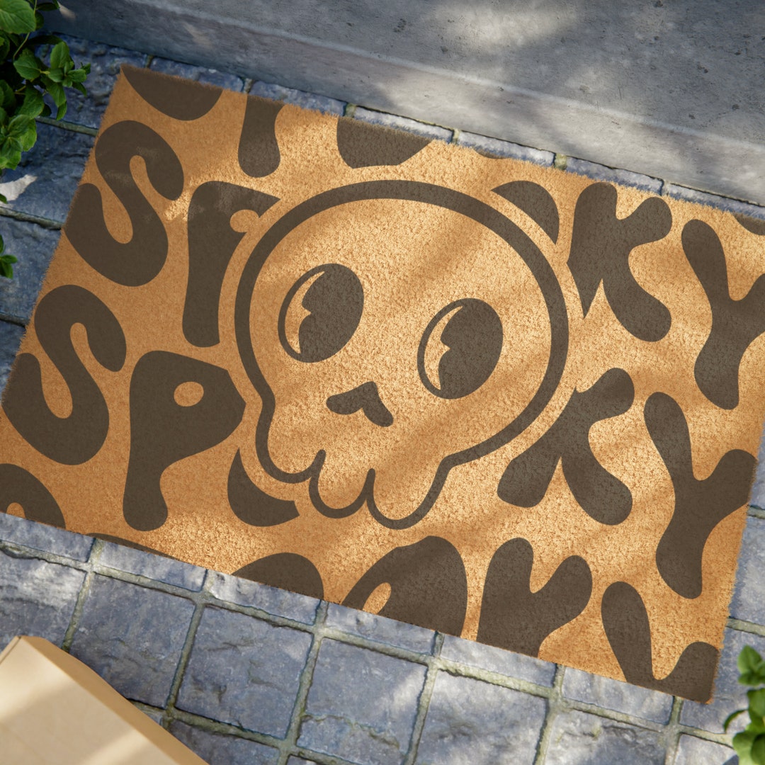 Halloween Spooky Doormat Skull Halloween Party Decorations - Etsy