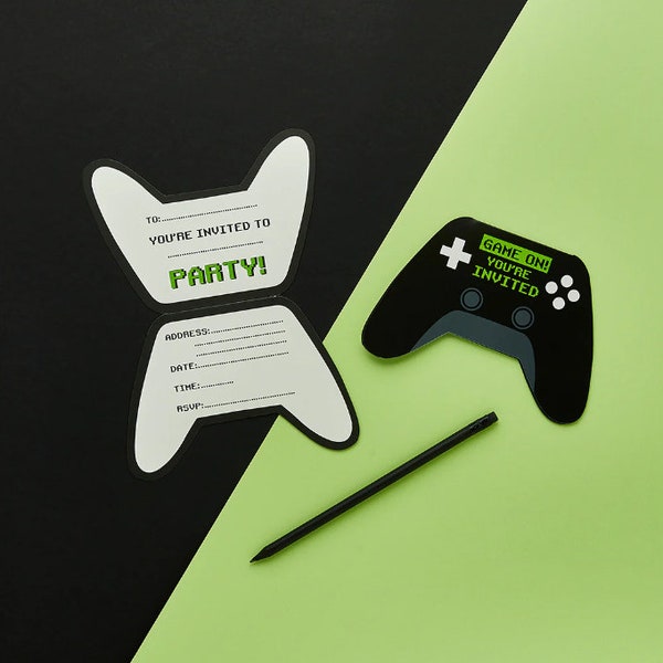 Game Controller Birthday Invitations - Etsy