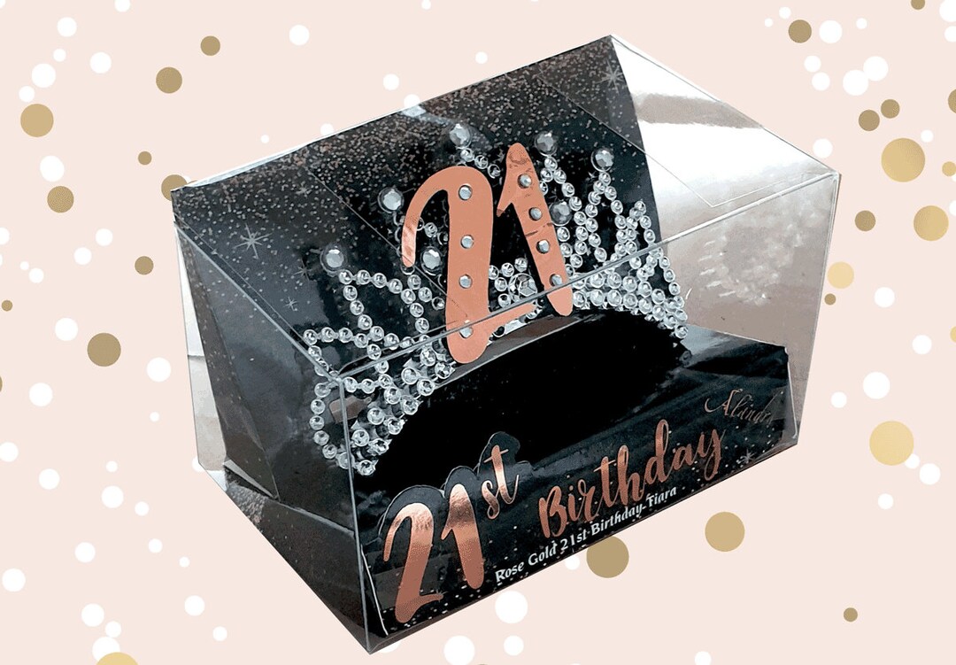 Rose Gold 21st Birthday Tiara, Rose Gold and Silver 21st Tiara ...