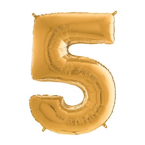 26 Gold Number Balloons, Birthday Party Balloons, Party Decorations ...