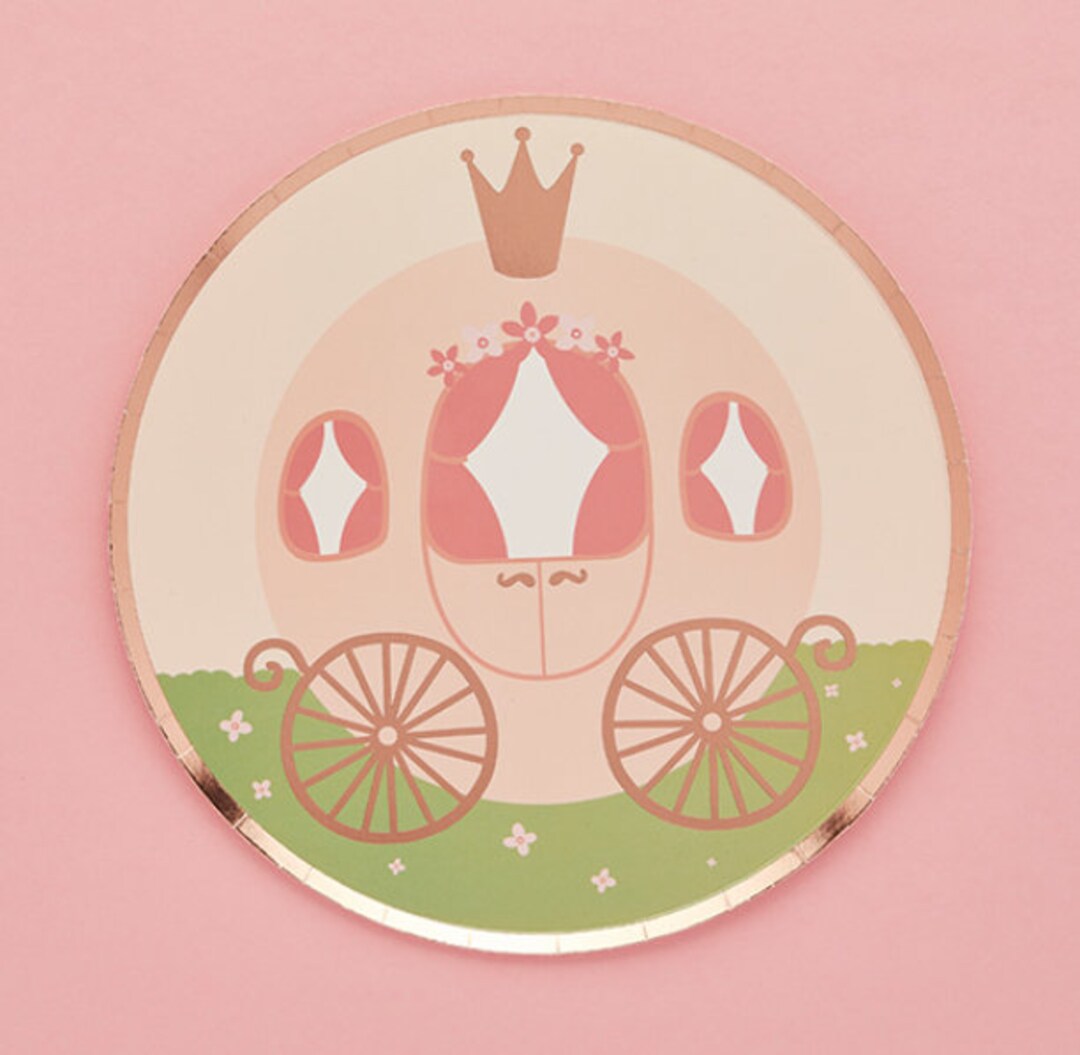 8 Princess Castle Party Plates, Birthday Party Castle Plates, Girls ...