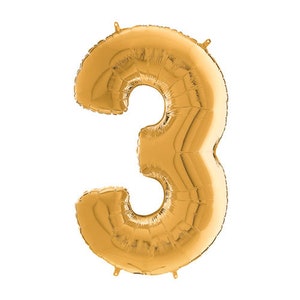 26 Gold Number Balloons, Birthday Party Balloons, Party Decorations ...
