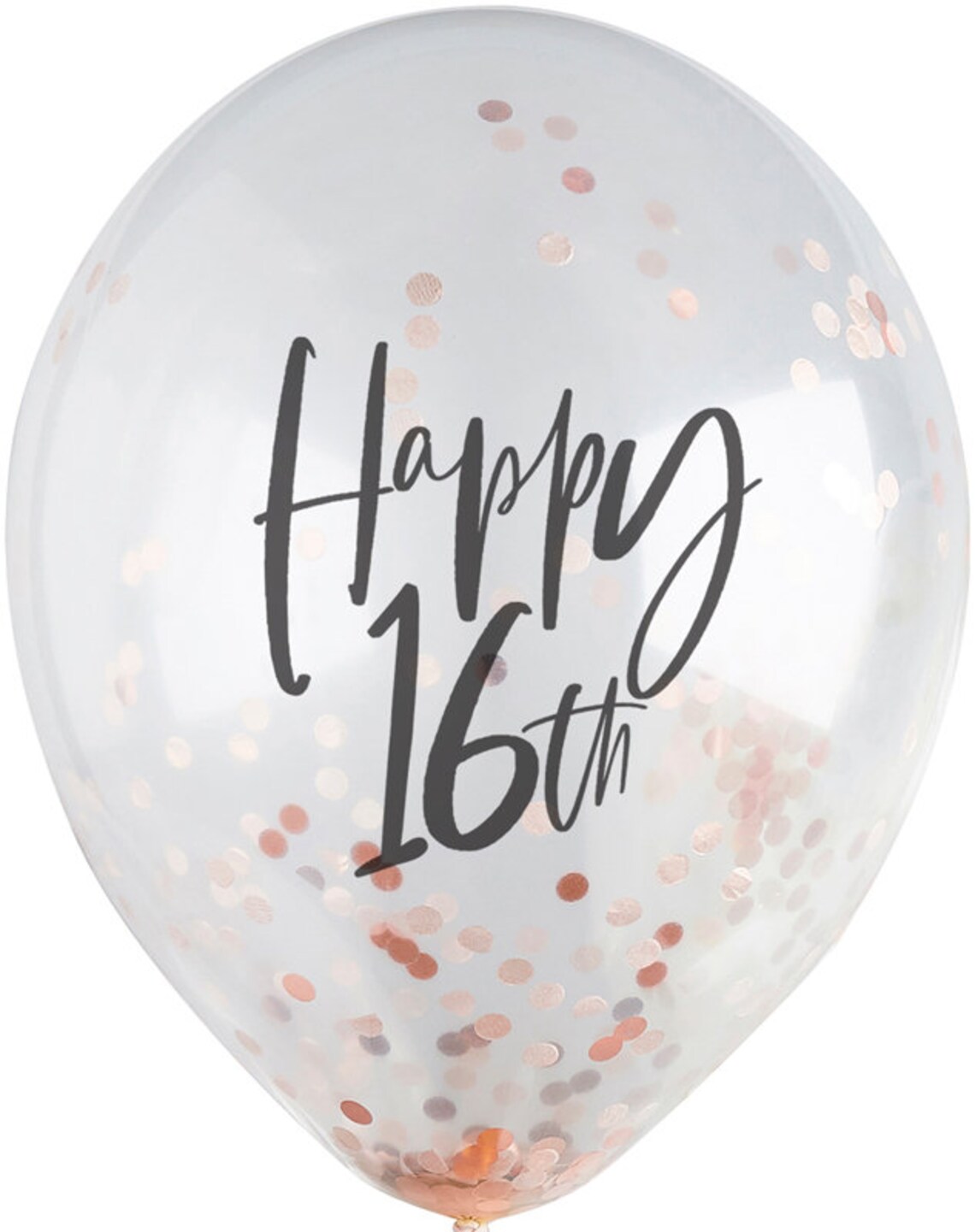 5 Rose Gold Happy 16th Confetti Balloons Sixteenth Birthday - Etsy