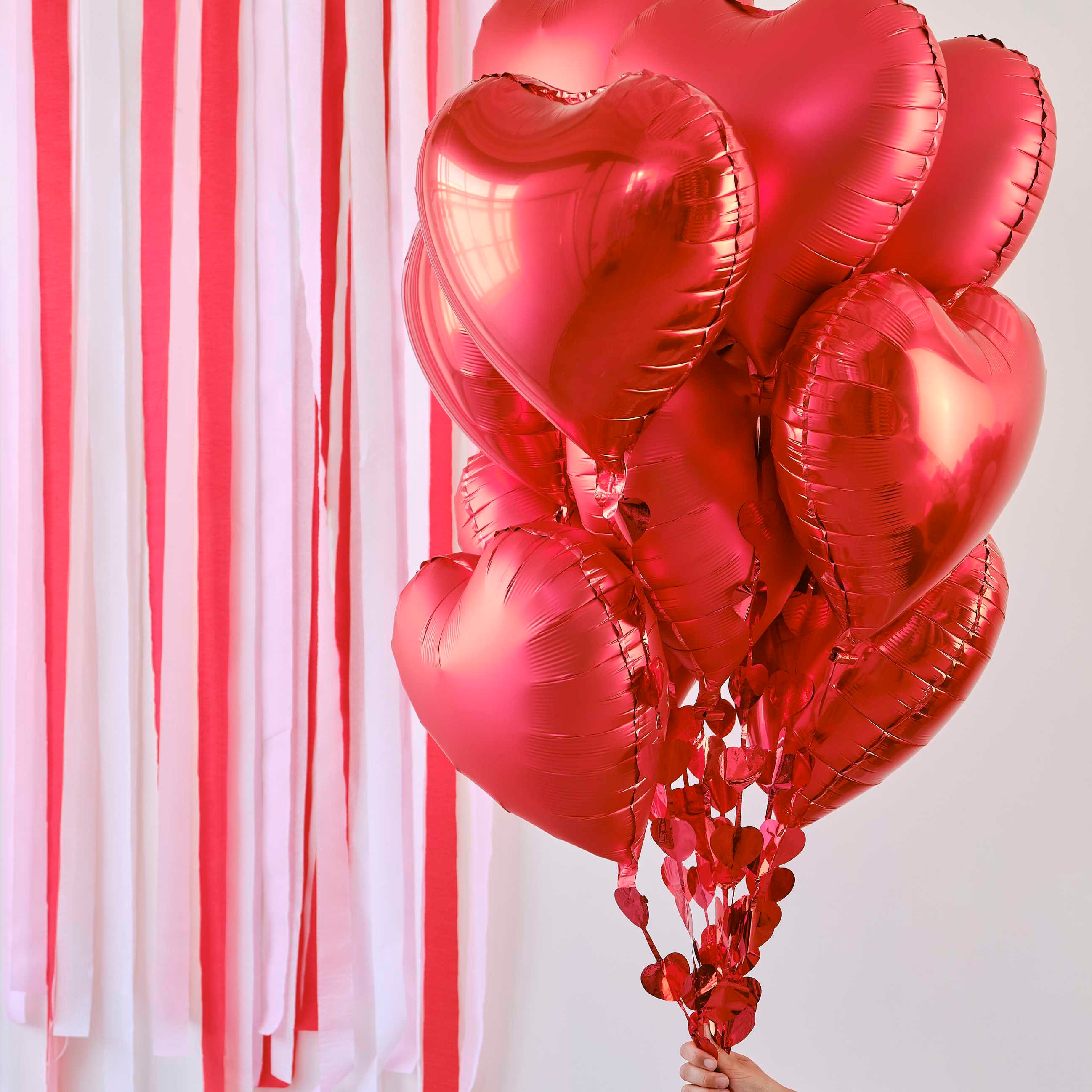 Red Heart Balloons Wedding