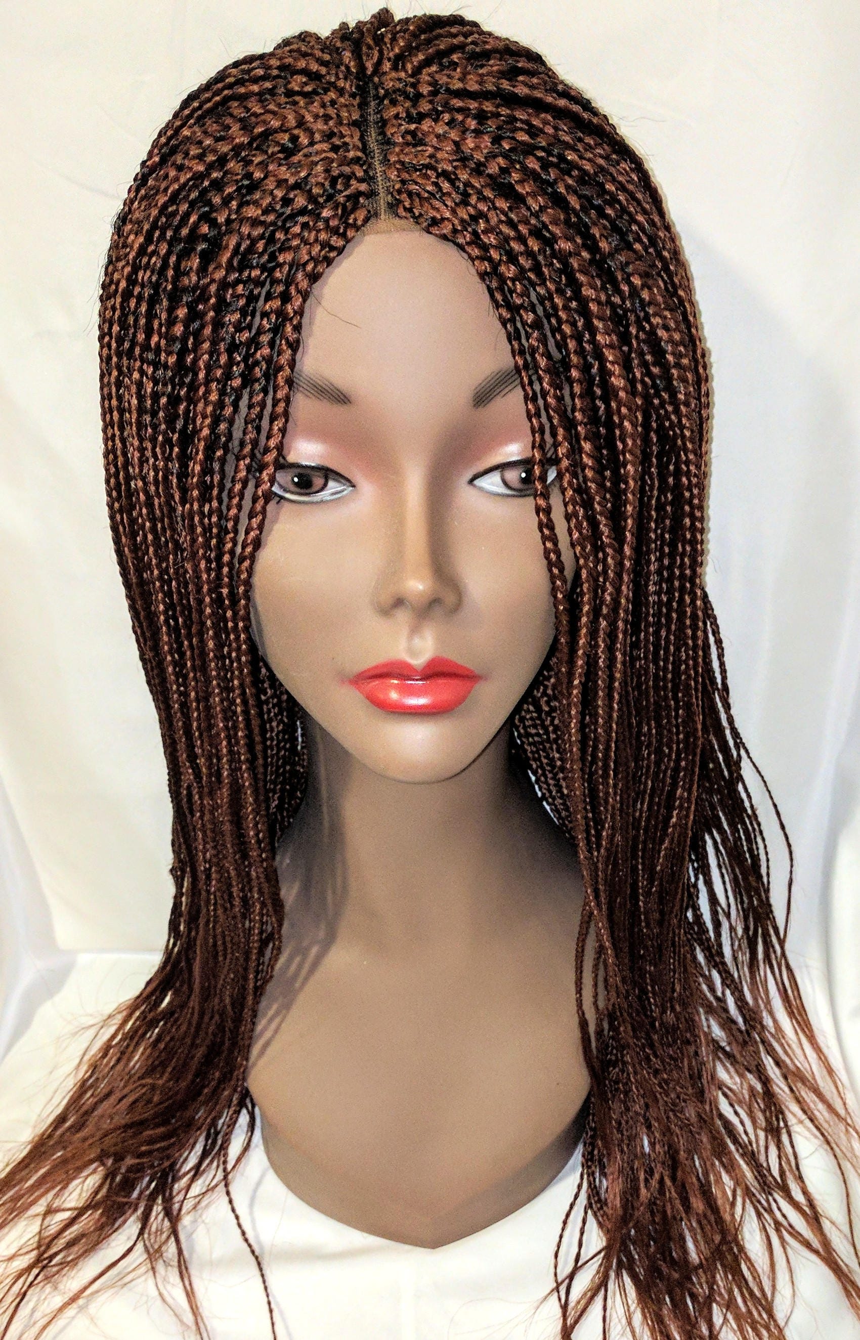 Medium Box Braided Wig (color 340 With Closure) - Etsy