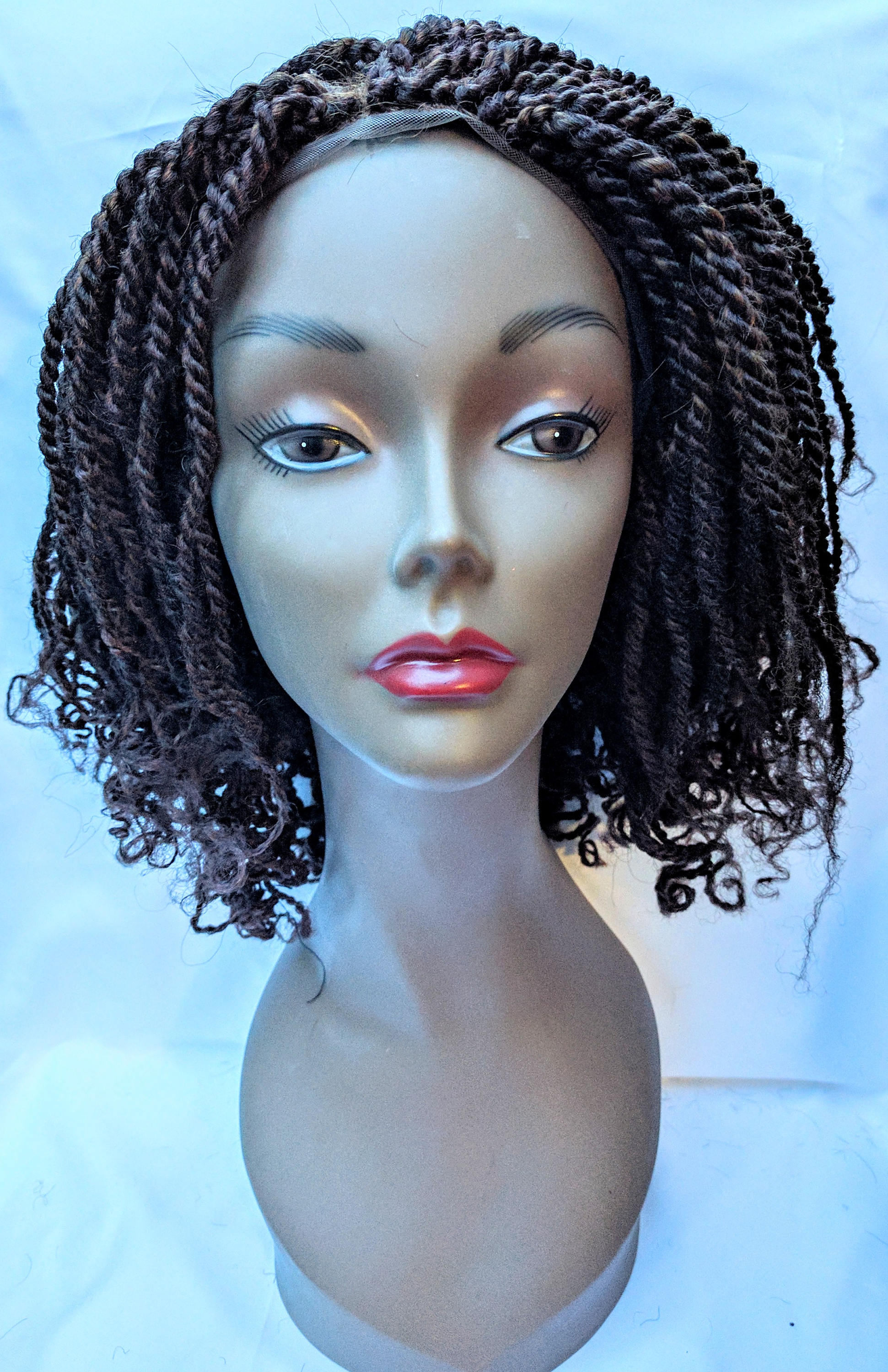 Kinky Twist Wig Brown Etsy