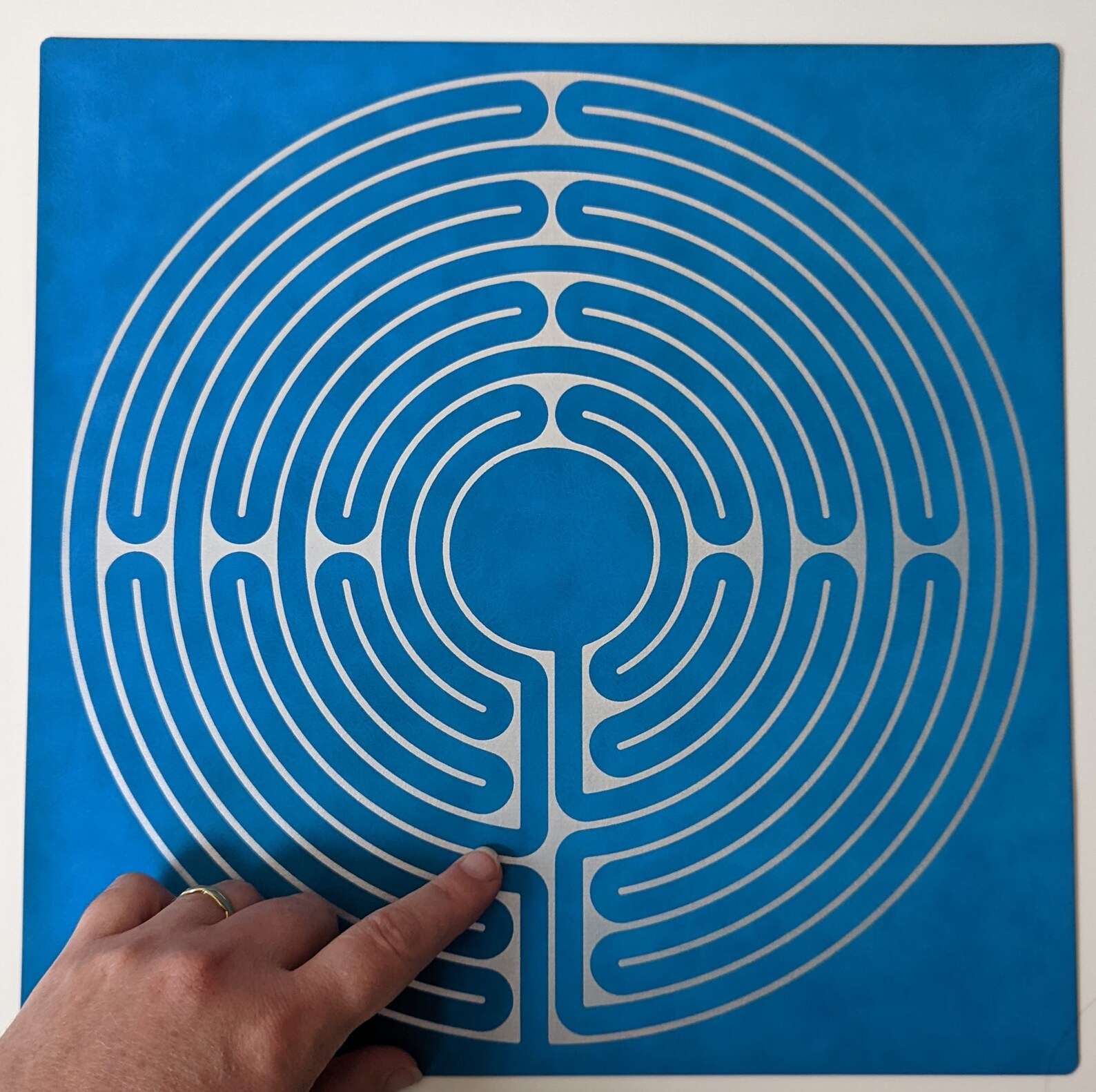 Finger Labyrinth - Large Labyrinth, Laser Engraved on Soft Leatherette ...