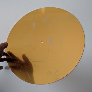 Full Size Metal Replica of NASA Voyager Golden Record Cover, Laser ...