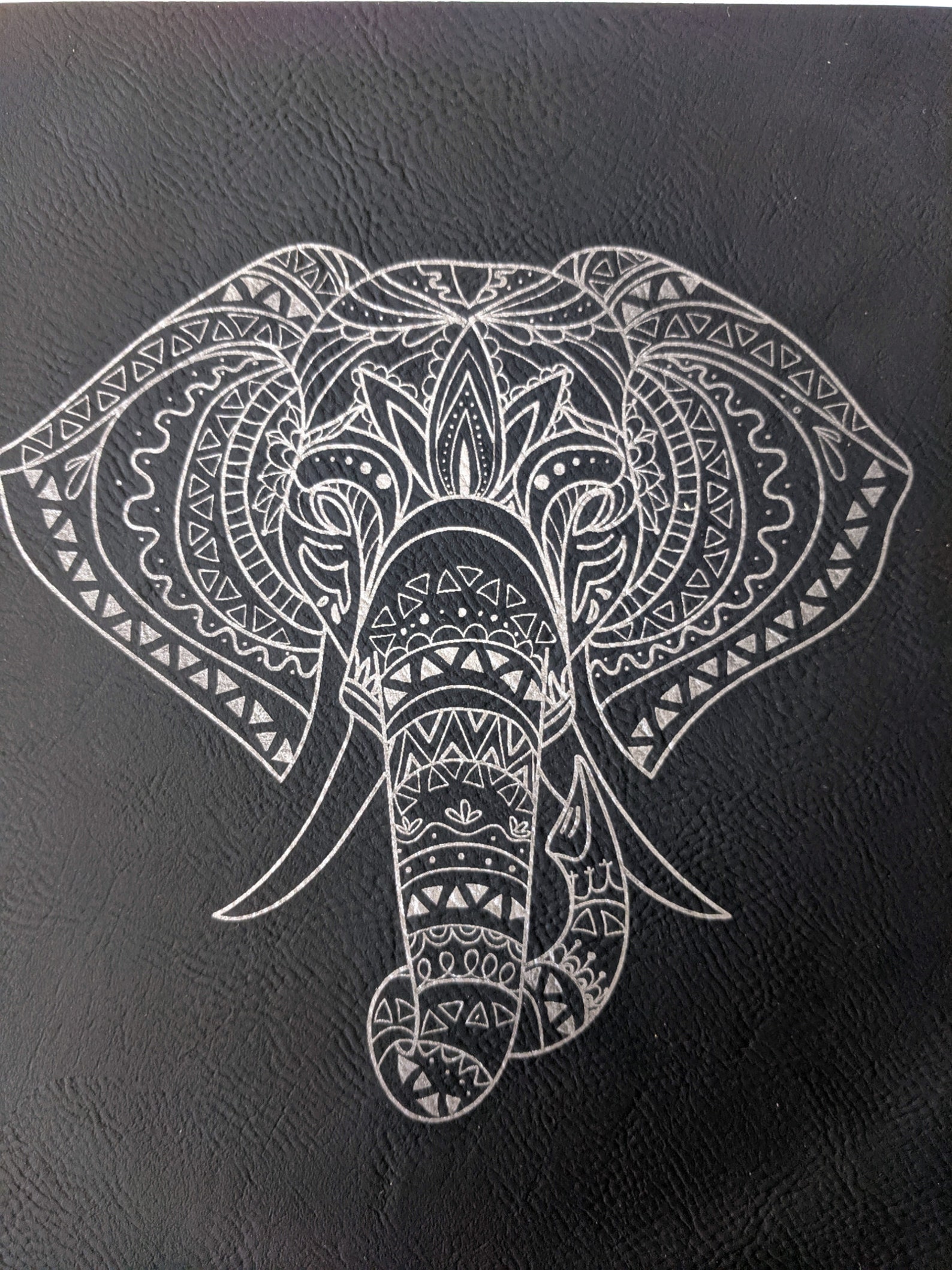 Elephant Notebook / Journal Laser Engraved on Leatherette. - Etsy
