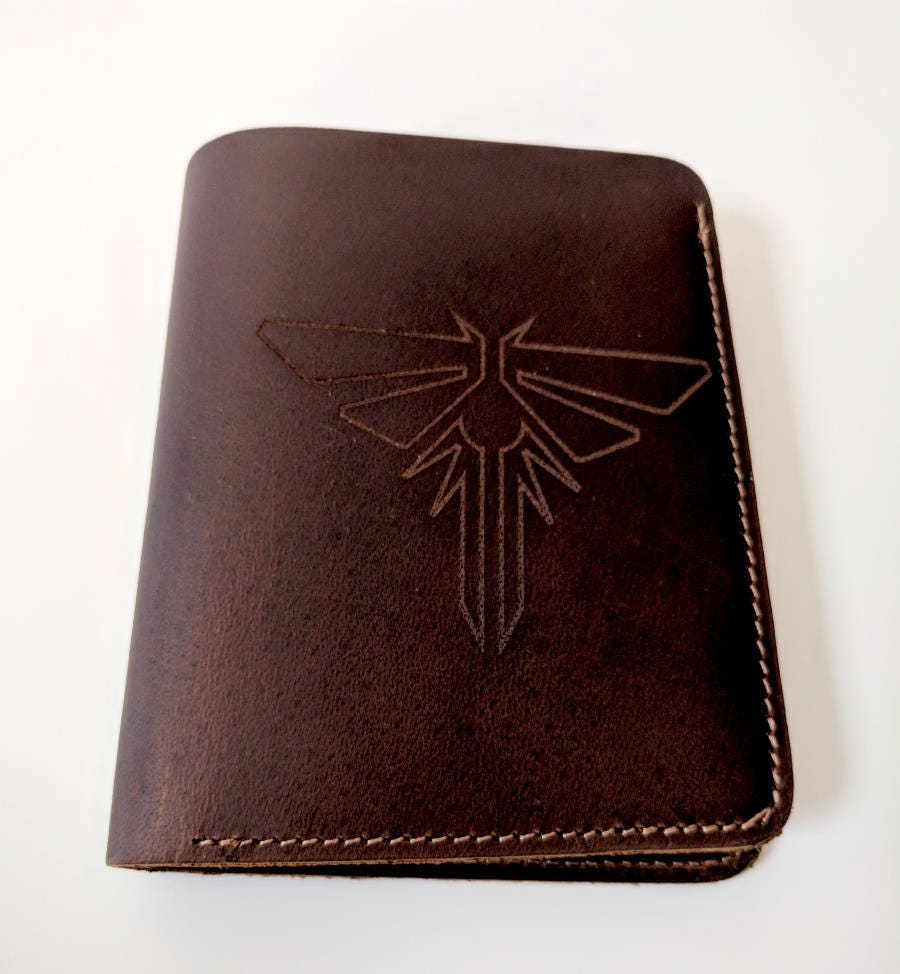 Genuine leather rawhide wallet, laser engraved with The Last of Us ...