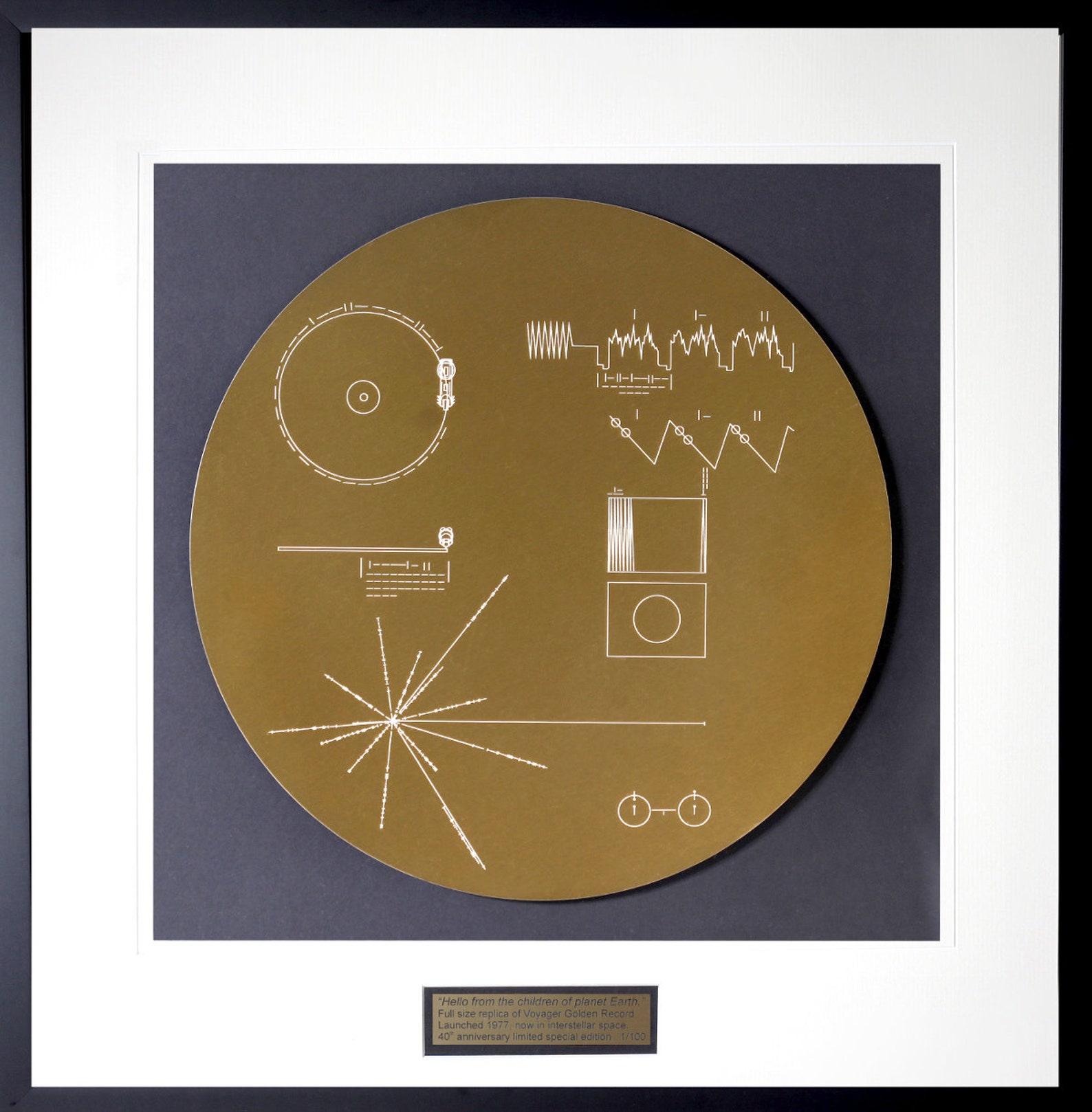 Custom Plaque to Accompany Replica of NASA Voyager Golden - Etsy Australia