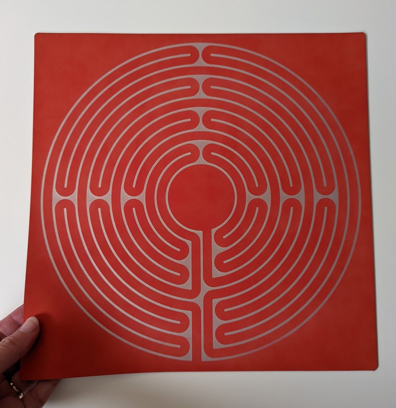 Finger Labyrinth - Large Labyrinth, Laser Engraved on Soft Leatherette ...