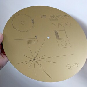 Full Size Metal Replica of NASA Voyager Golden Record Cover, Laser ...