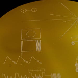 Framed Full Size Replica of NASA Voyager Golden Record, Laser Engraved ...