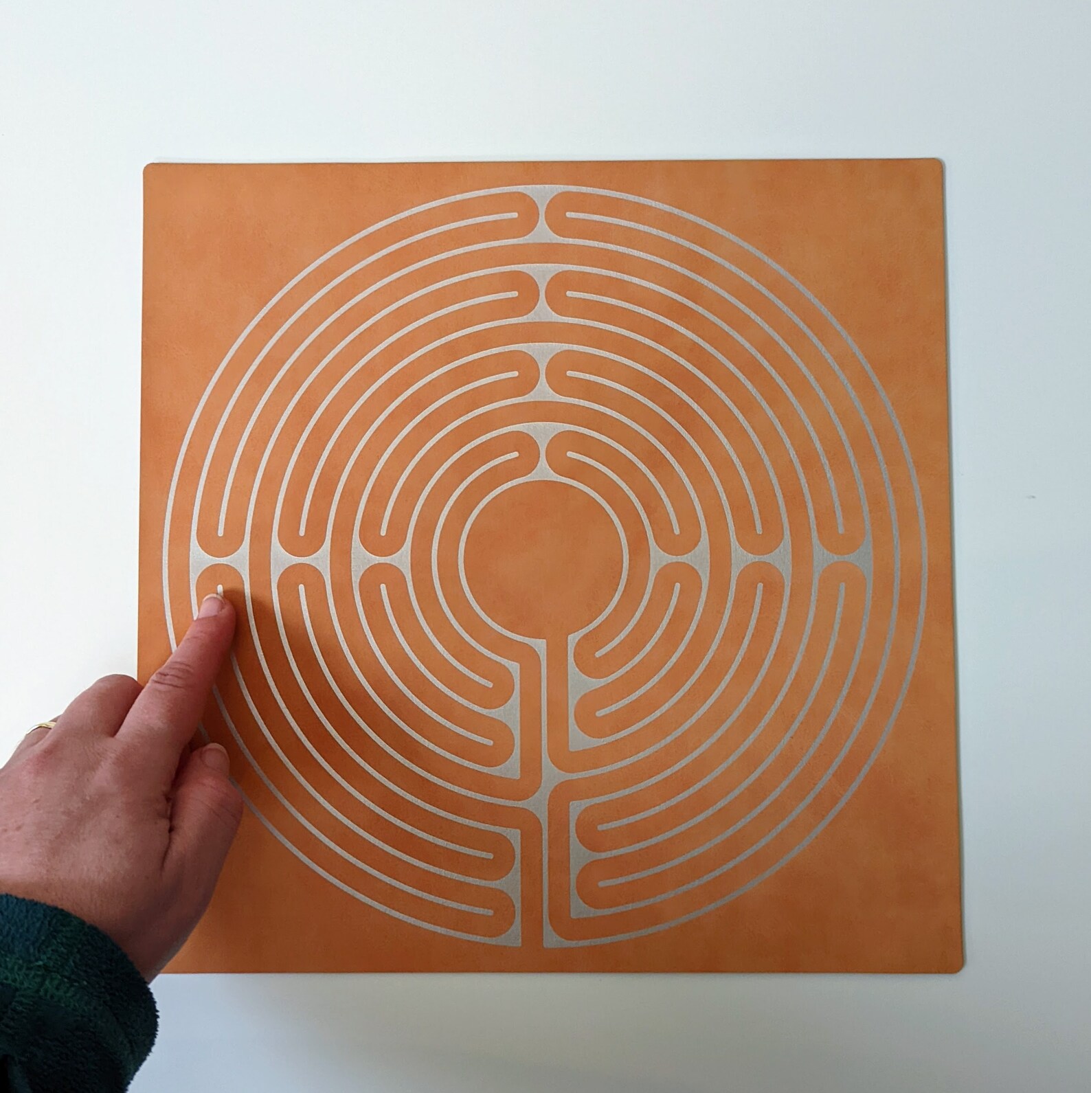 Finger Labyrinth - Large Labyrinth, Laser Engraved on Soft Leatherette ...