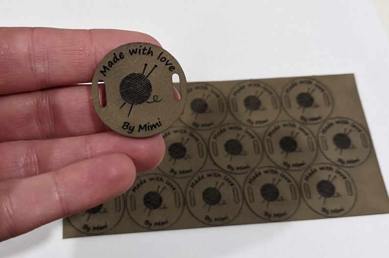 Custom Clothes Tags Laser Cut From Soft Leatherette | Etsy