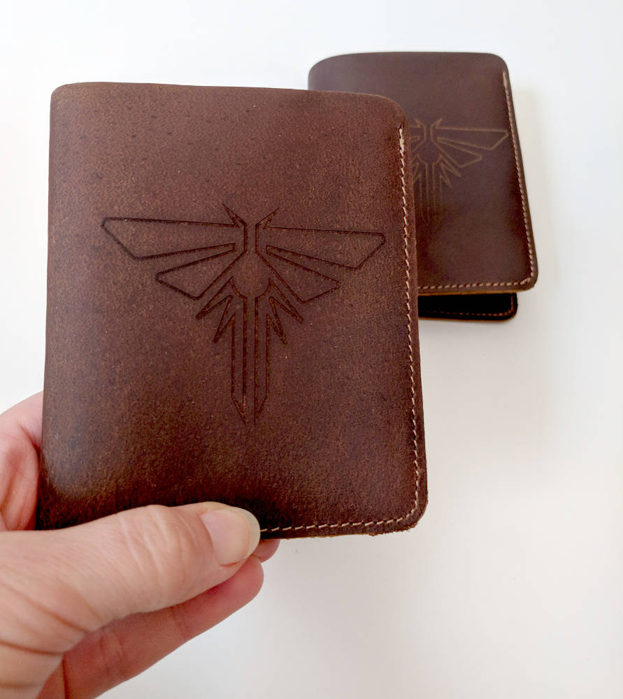 Genuine leather rawhide wallet, laser engraved with The Last of Us ...